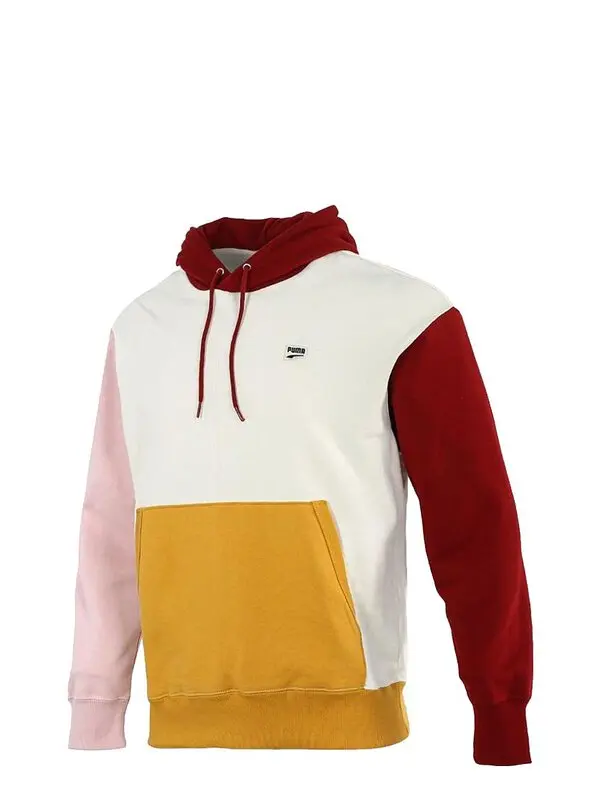 PUMA Colorblock Hooded Casual Pullover - White