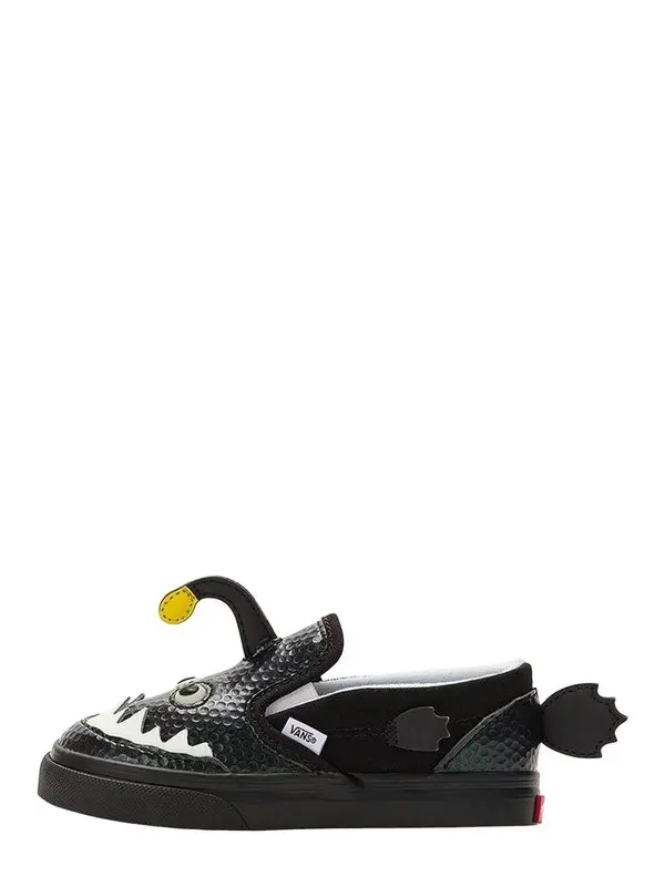 VANS Slip-on V 'angler Fish' Sneakers - Black/white/yellow