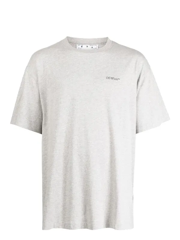 Off-White Jumbo Arrow-print Cotton T-shirt - Grey