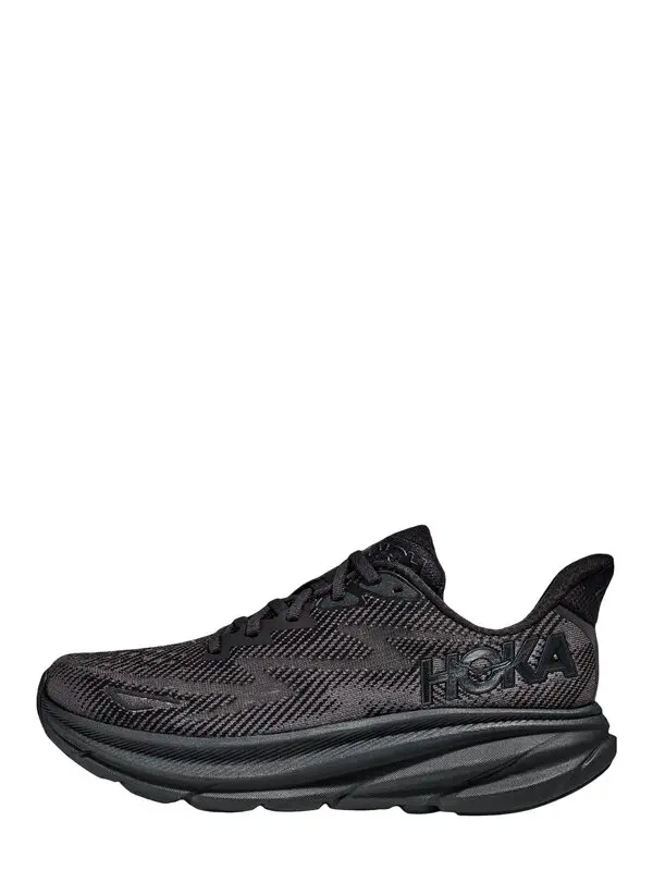 Hoka One One Clifton Wide Athletic Shoes - Black/black