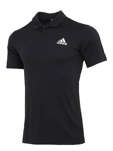 Adidas Sports Training Short Sleeve Polo Shirt - Black