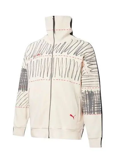 PUMA X Michael Lau Two Face Track Jacket - Beige/black/red