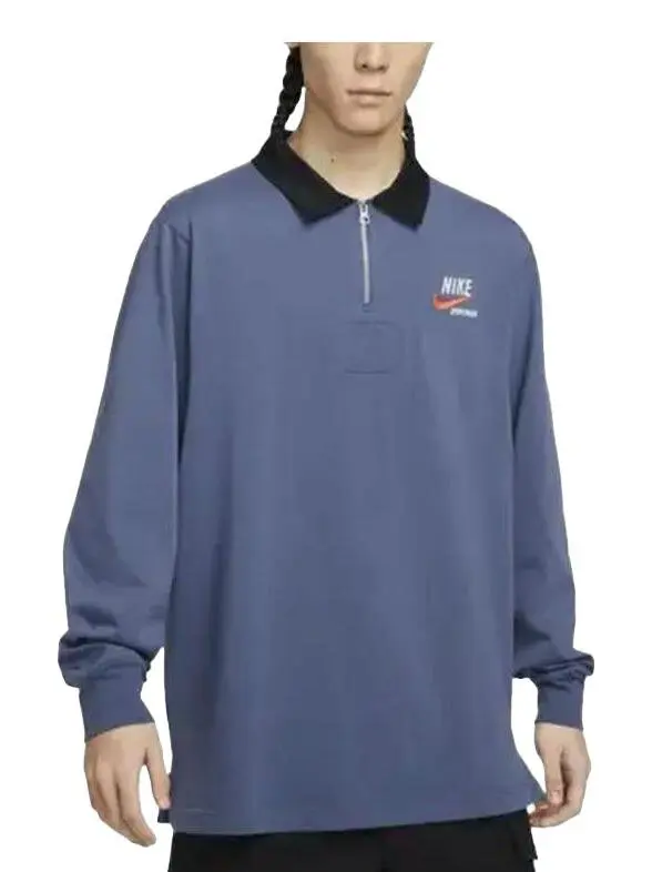 Nike Trend Rugby Top - Finn Blue/black