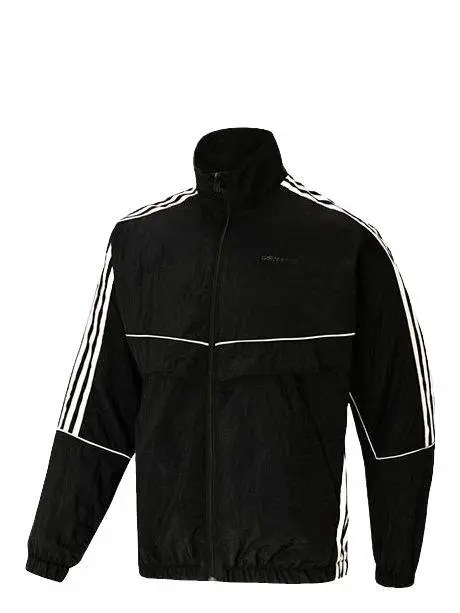 Adidas Neo Sports Jacket With Striped Accents - Black