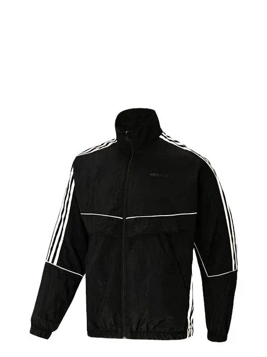 Adidas Neo Sports Jacket With Striped Accents - Black
