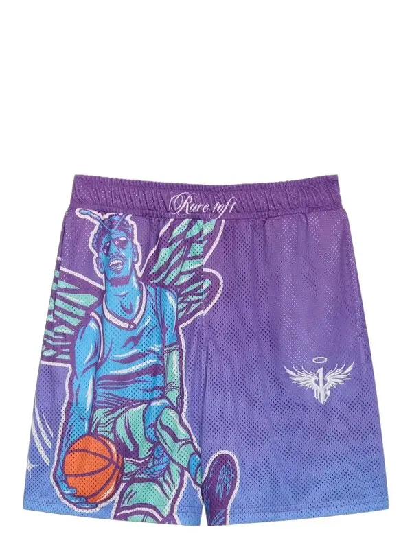 PUMA Melo Charlotte Graphic Basketball Shorts - Purple/glimmer