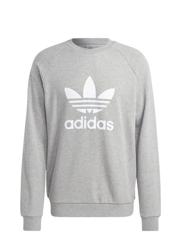 Adidas Originals Adicolor Classics Trefoil Crewneck Sweatshirt - Medium Grey Heather