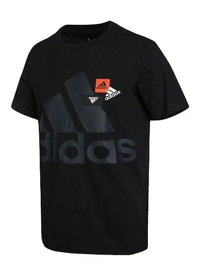 Adidas Mh Bp3 Tee1 Alphabet Logo Printing Round Neck Short Sleeve Black T-shirt - Default Color