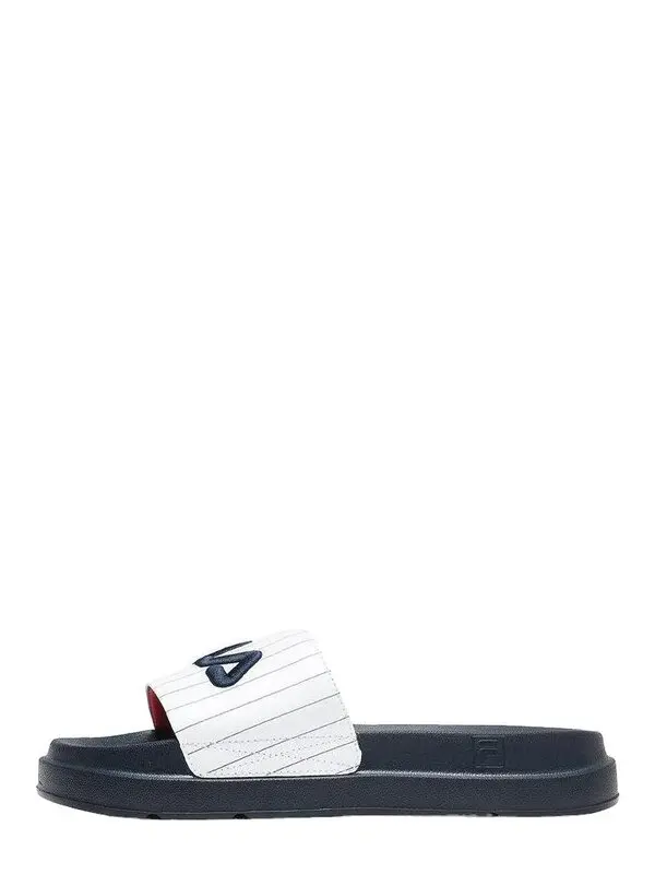 FILA Striped Wedge Sandals - Blue/white