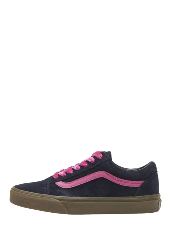 VANS Old Skool Hairy Suede Sneakers - Navy/pink