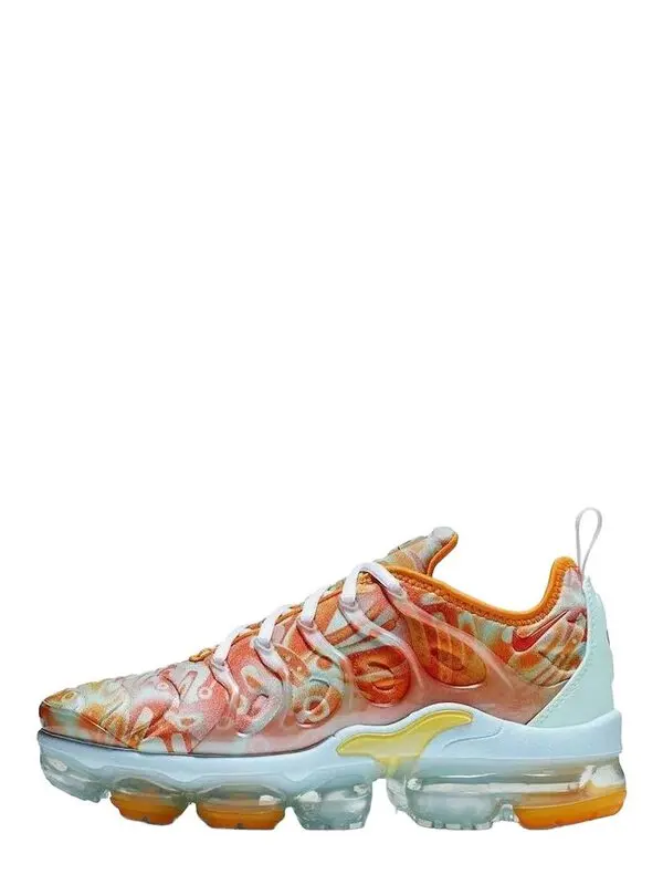 Nike Vapormax Plus "orange Dip Dye" Sneakers - White/orange