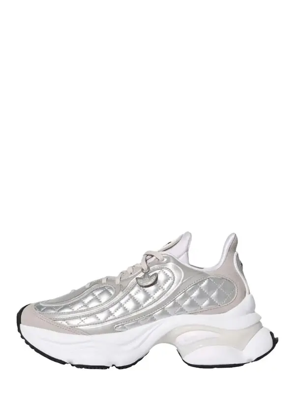 Adidas Ozvenuz Quilted Metallic Sneakers - Silver/white