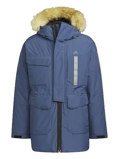 Adidas Furry Down Parka - Blue