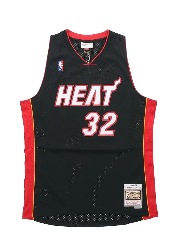 Mitchell & Ness X Nba Miami Heat Road 2005-06 Swingman Jersey 'shaquille O'neal 32 - Black/red