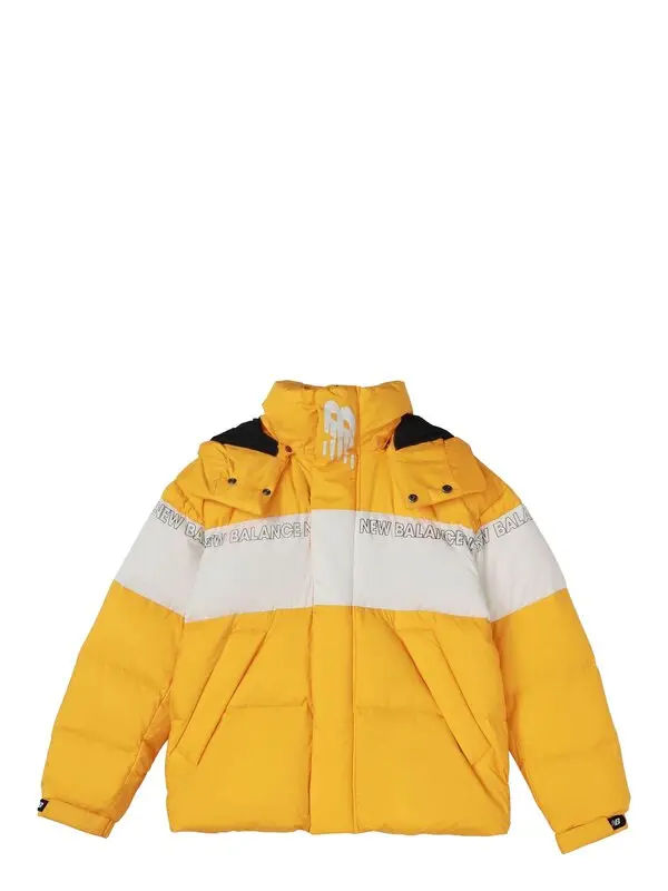 NEW BALANCE Colorblocked Padded Jacket - Yellow/white
