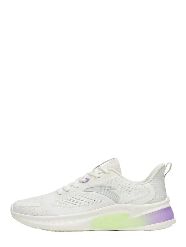 ANTA Running Series Lace-up Sneakers - White/silver/green