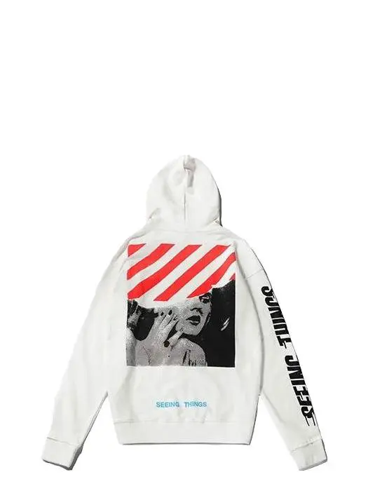 Off-White Photocopy" Graphic Hoodie - White