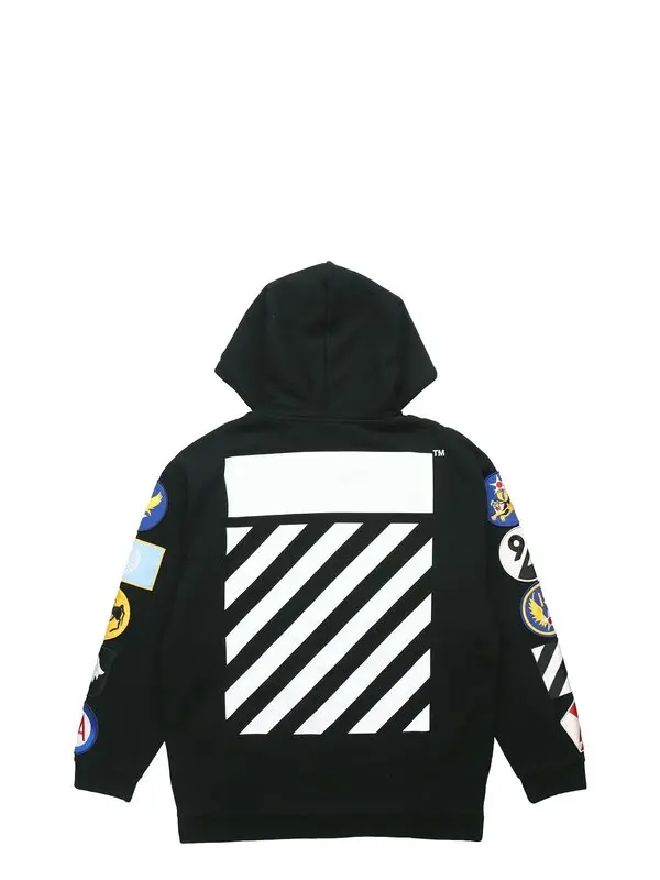 Off-White Graphic Zip-up Hoodie - Black