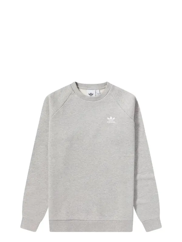 Adidas Originals Adicolor Essentials Trefoil Crewneck Sweatshirt 'grey - Medium Grey Heather