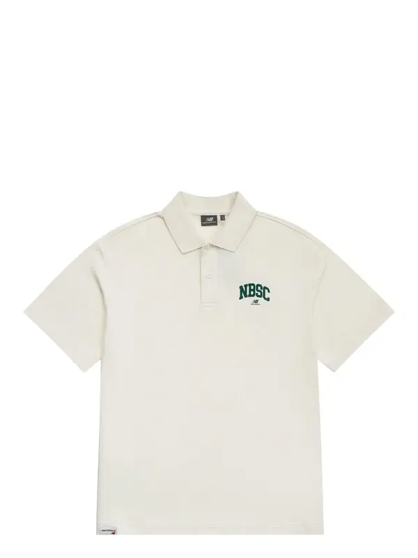 NEW BALANCE Classic Polo T-shirt Asia Sizing 'white Green - White/green