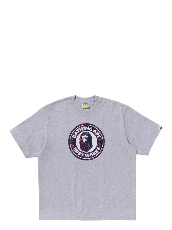 A BATHING APE Camo Busy Works Relaxed Fit Tee - Gray