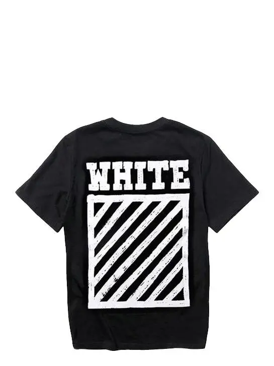 Off-White Graphic Print Short Sleeve T-shirt - Black