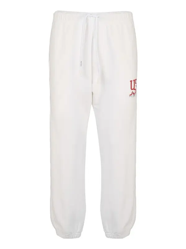 AUTRY Logo-print Drawstring Track Pants - White/red