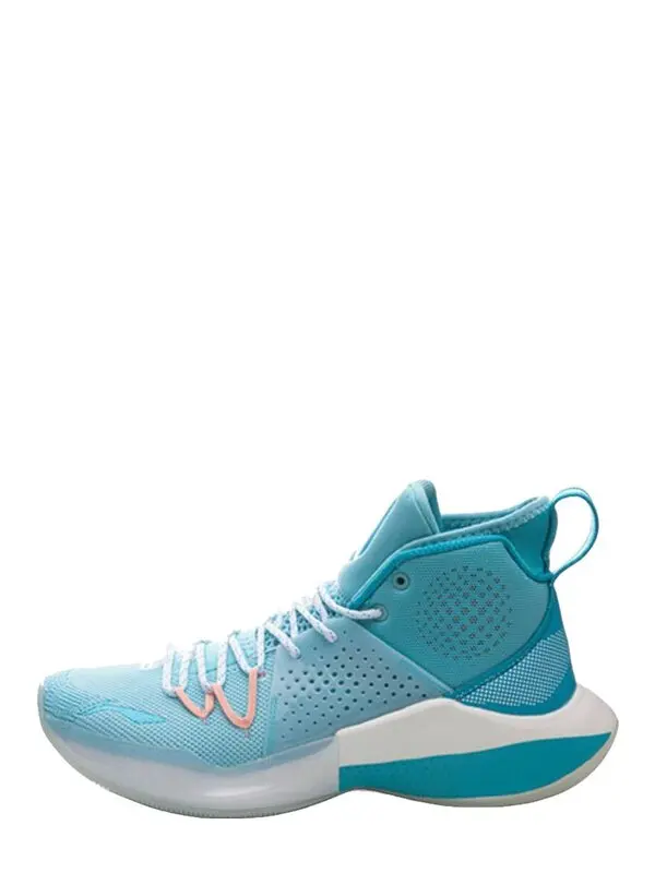 LI-NING Sonic Viii High-top Basketball Sneakers - Pure Blue/blue/pink