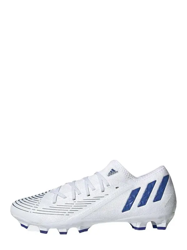 Adidas Predator Edge.3 Low Mg Football Boots - White/blue