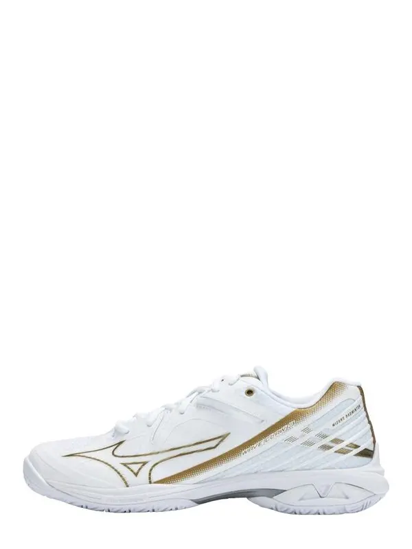 Mizuno Wave Claw 3 Athletic Sneakers - White/gold