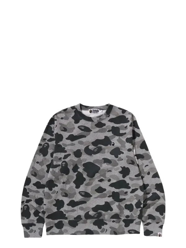 A BATHING APE Camouflage Crewneck Sweatshirt - Heather Gray/camo