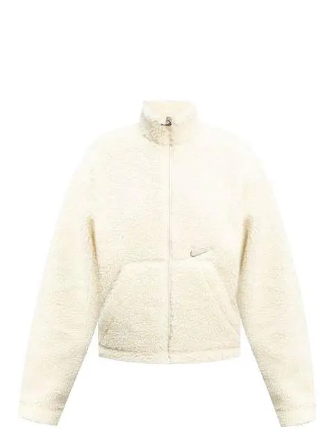 Nike Logo Fleece Jacket - White