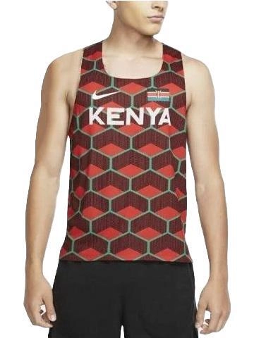 Nike Dri-fit Adv Team Kenya Aeroswift Running Singlet - Red/multi-color