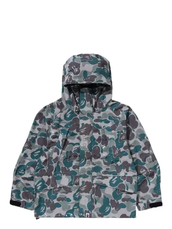 A BATHING APE Laminated Camouflage Snowboard Jacket - Beige