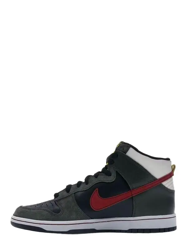 Nike Dunk High Premium Sneakers - Black/grey/red