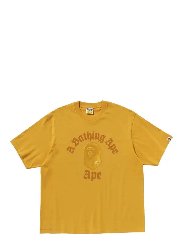A BATHING APE Gothic College Relaxed Fit Tee - Yellow