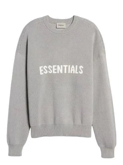 Fear Of God Ss21 Knit Logo Sweatshirt - Grey