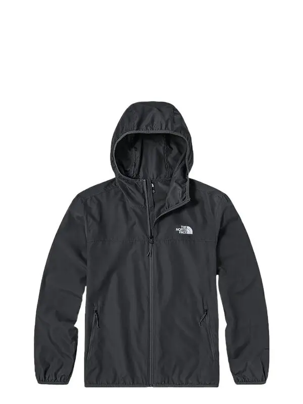 The North Face Lightweight Hooded Windbreaker Jacket - Black