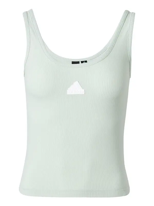 Adidas Ribbed Cropped Tank Top - Green