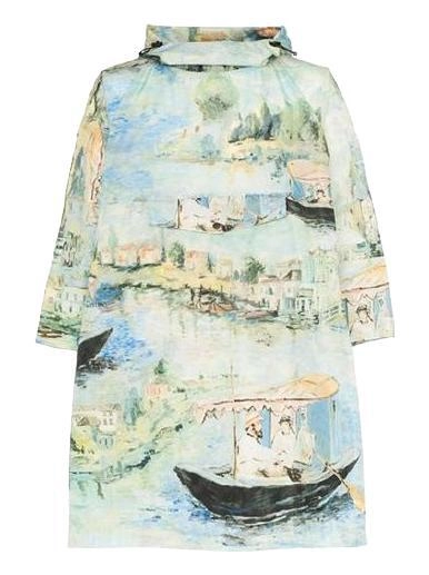 Off-White Painting Pattern Hooded Nylon Pullover Windbreaker - Multicolor