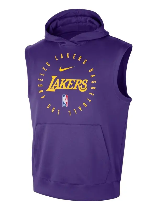Nike Dri-fit Nba Los Angeles Lakers Sleeveless Hoodie - Purple/yellow