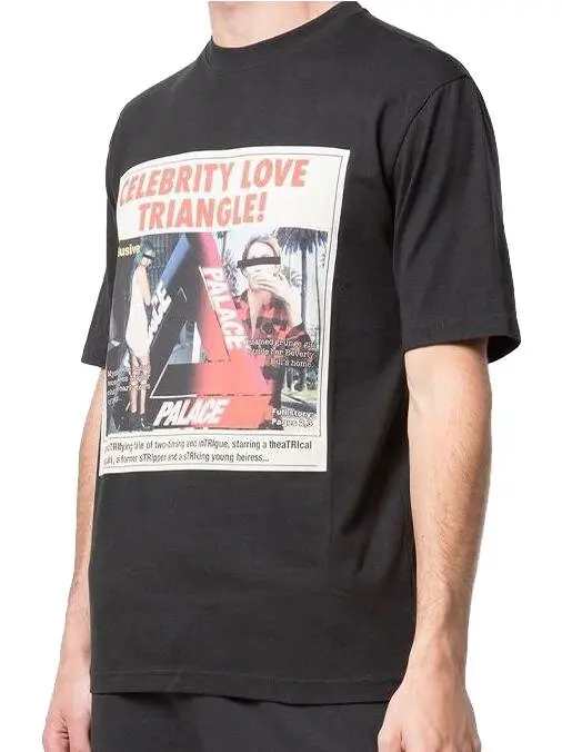 PALACE Love Triangle Printing Short Sleeve - Black