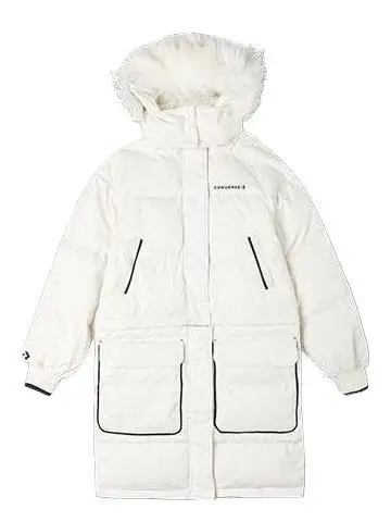 CONVERSE Convertible Long Down Jacket - White