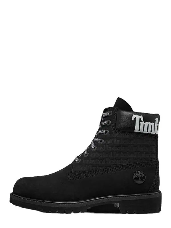 Timberland 6-inch Premium Logo Wide-fit Boots - Black/white