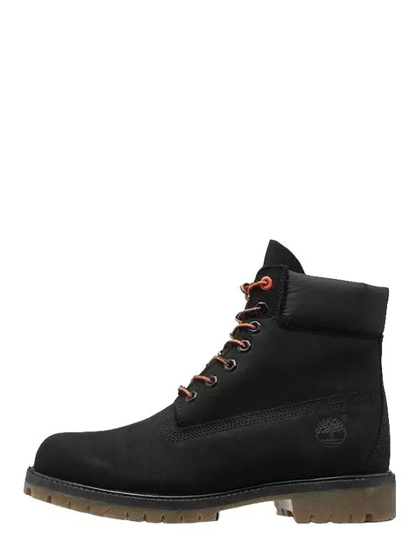 Timberland 6 Inch Premium Wide-fit Boots - Black/orange