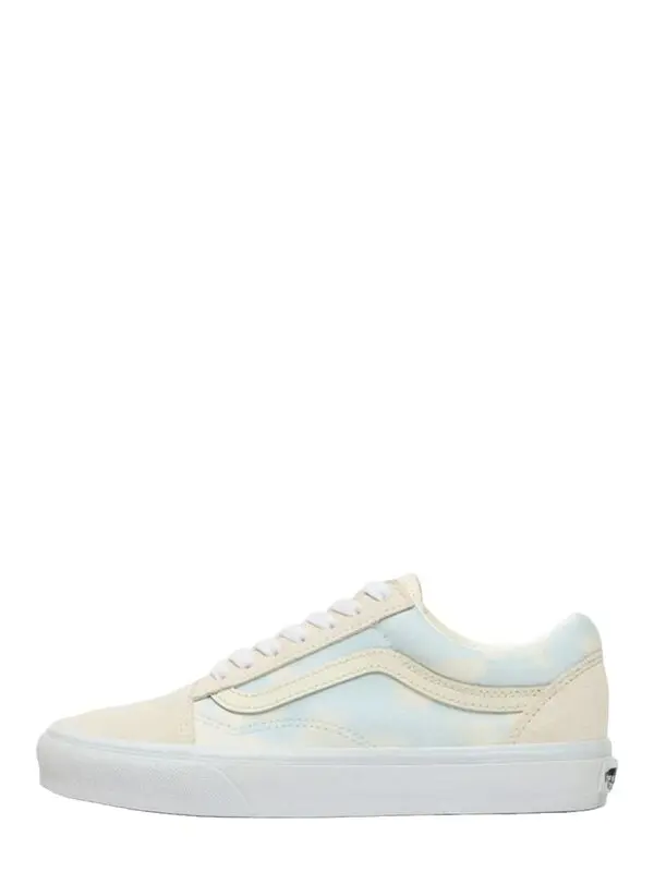 VANS Old Skool Bleach Wash Sneakers - White/blue