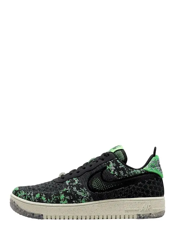 Nike Force 1 Crater Flyknit Next Nature Sneakers - Black/green/white