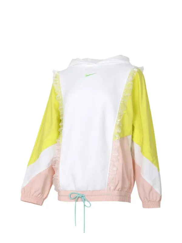 Nike Contrast Color Stitching Lace Fleece Lined Pullover Hoodie - Default Color