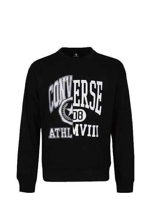 CONVERSE Alphabet Logo Round Neck Pullover - Black