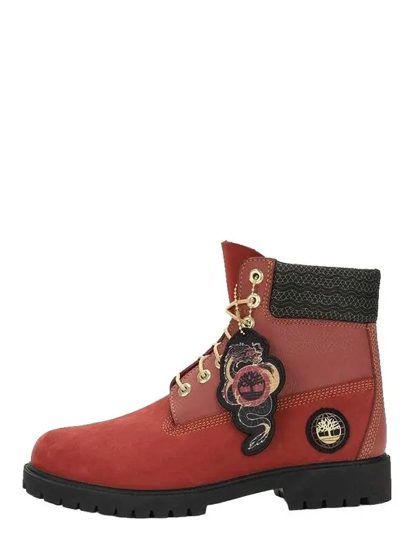 Timberland 6 Inch Lace Up Waterproof Boots - Red/black/gold